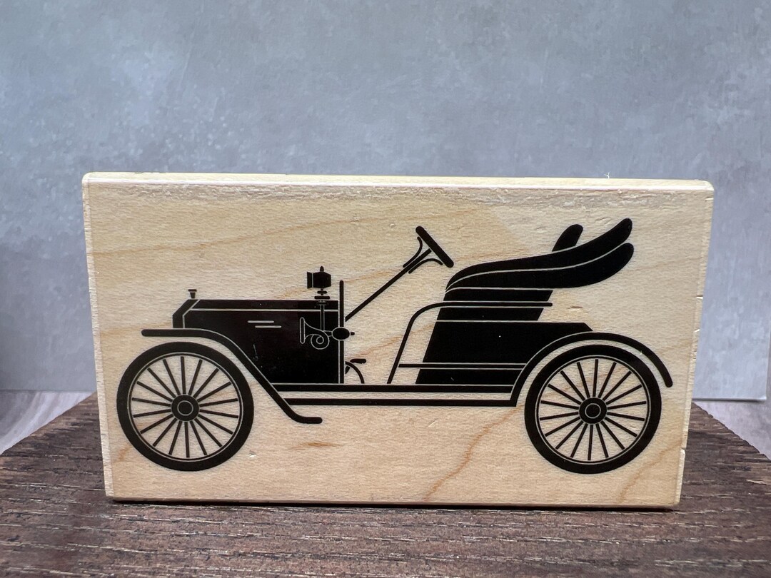 Vintage Car Rubber Stamp Used View All Photos Hero Arts - Etsy