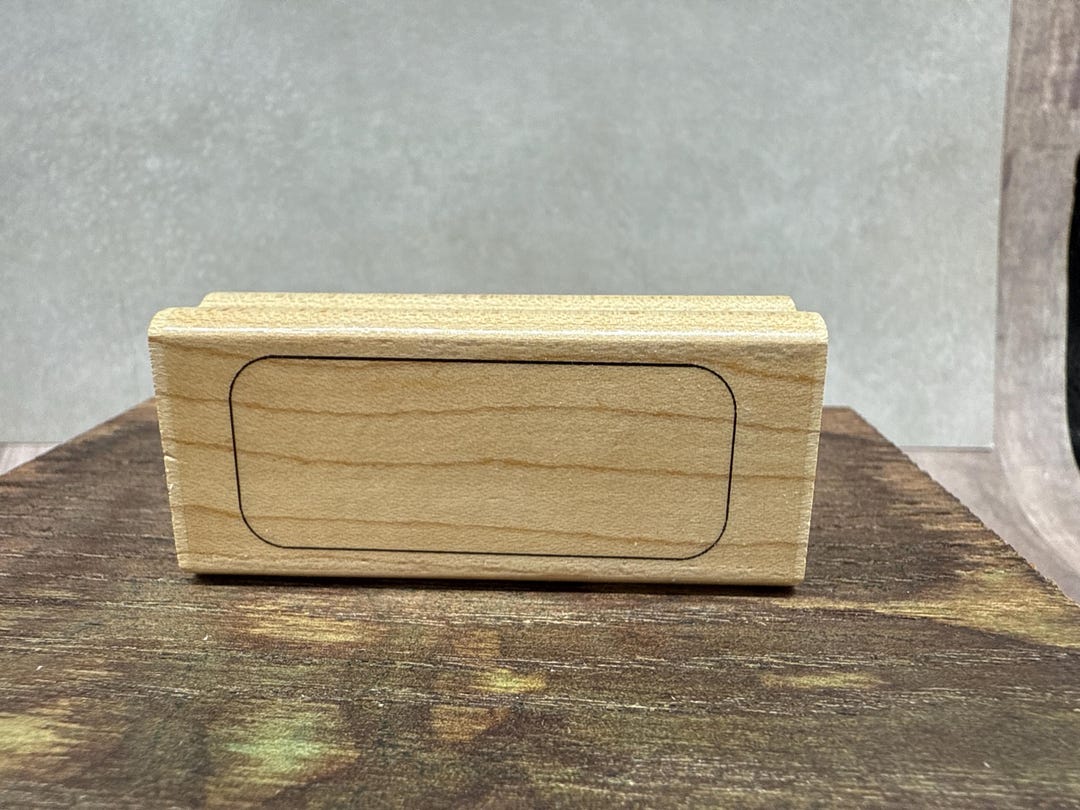 Label Outline USED Rubber Stamp View All Photos - Etsy