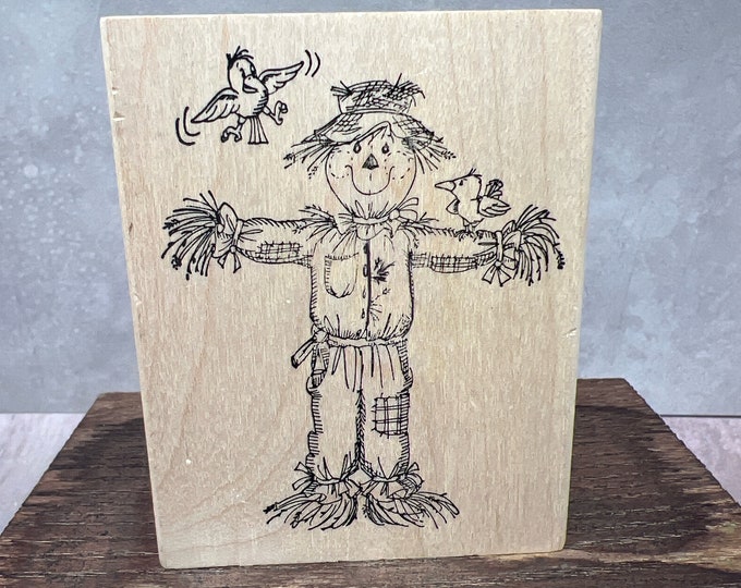 Scarecrow Halloween Rubber Stamp Used View All Photos Art Impressions J ...
