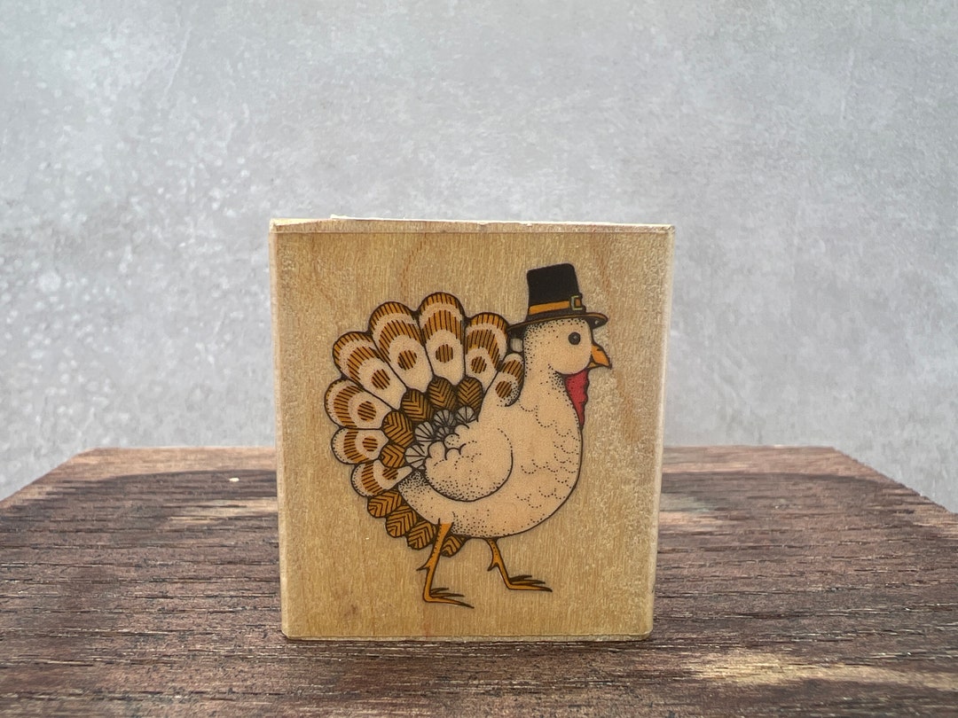 Tiny Turkey Rubber Stamp Used View All Photos Hero Arts - Etsy