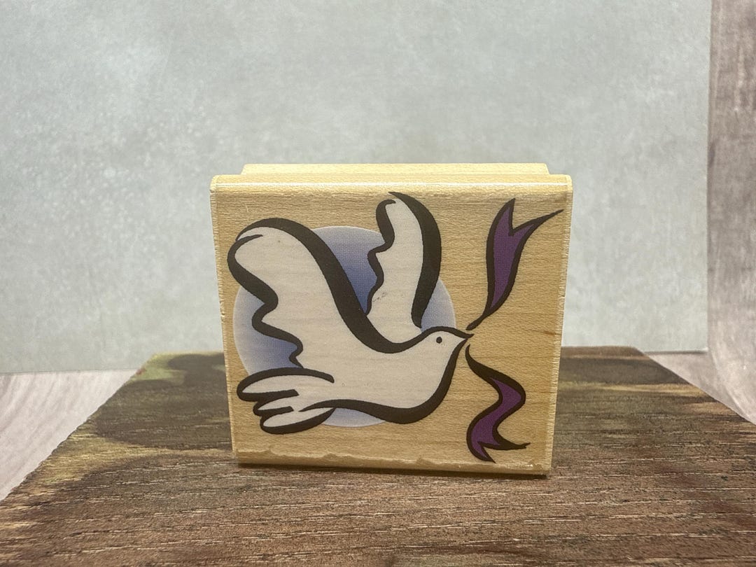 Large Dove of Peace Used Rubber Stamp View All of the Photos Hero Arts ...