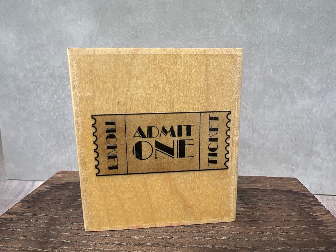 Admit One Ticket Rubber Stamp Used View All Photos Hampton Art - Etsy