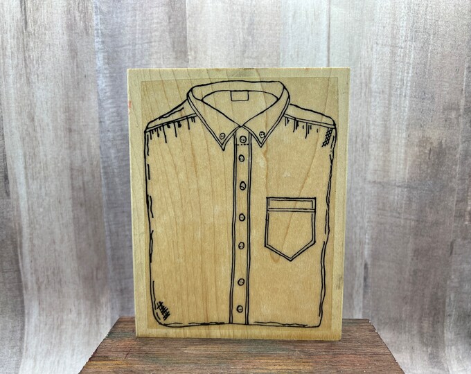 Folded Shirt Used Rubber Stamp View Photos Rubbernecker - Etsy