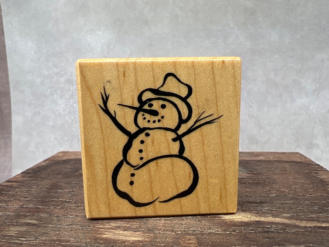 Snowman Rubber Stamp Used View Photos PSX C 2434 - Etsy