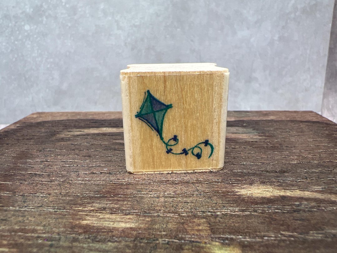 Kite USED Rubber Stamp View Photos Image Tree - Etsy