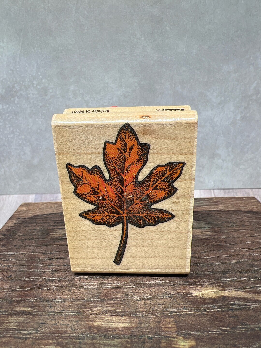 Maple Leaf Rubber Stamp Used View All Photos Rubber Stampede - Etsy