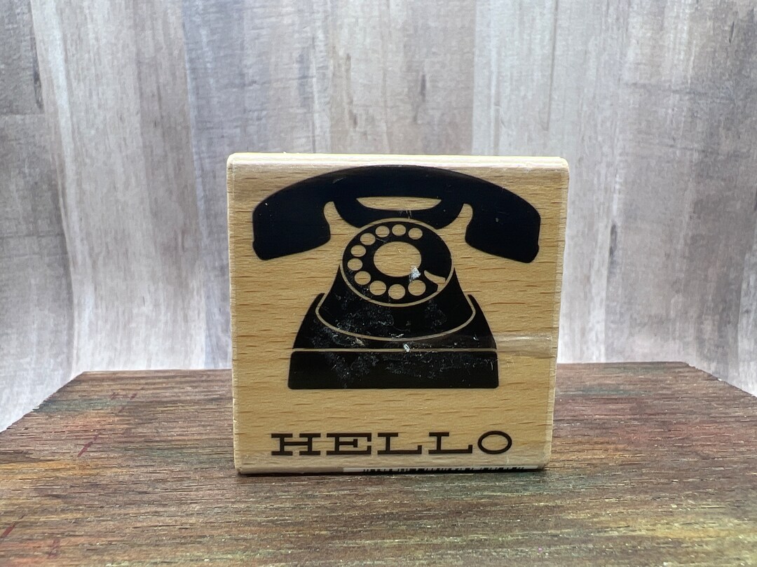 Hello Telephone USED Rubber Stamp View All Photos - Etsy