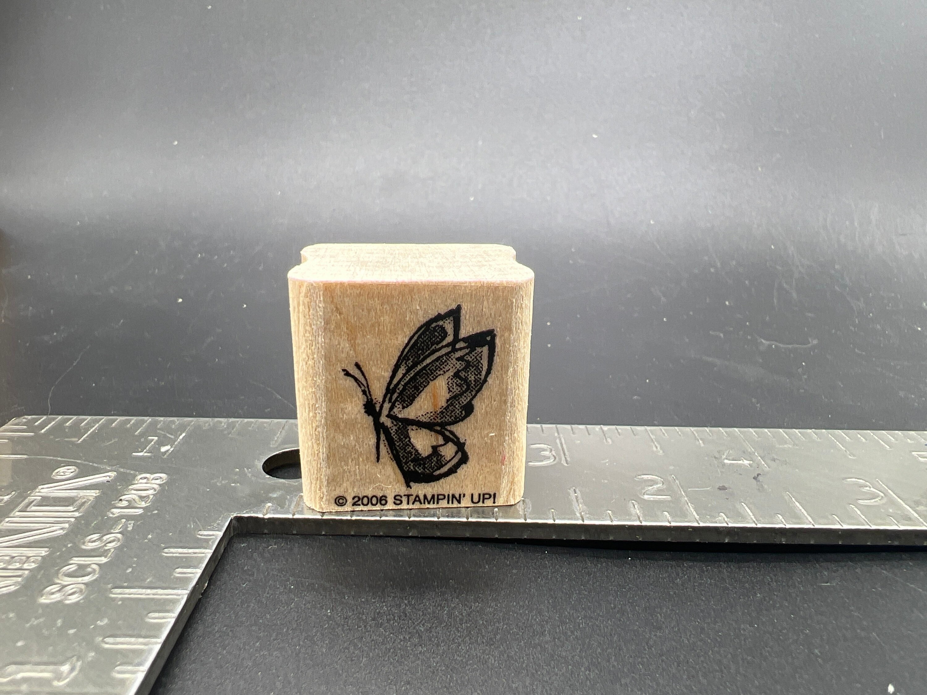 Craft Supplies & Tools Butterfly Used Rubber Stamp View all of the ...
