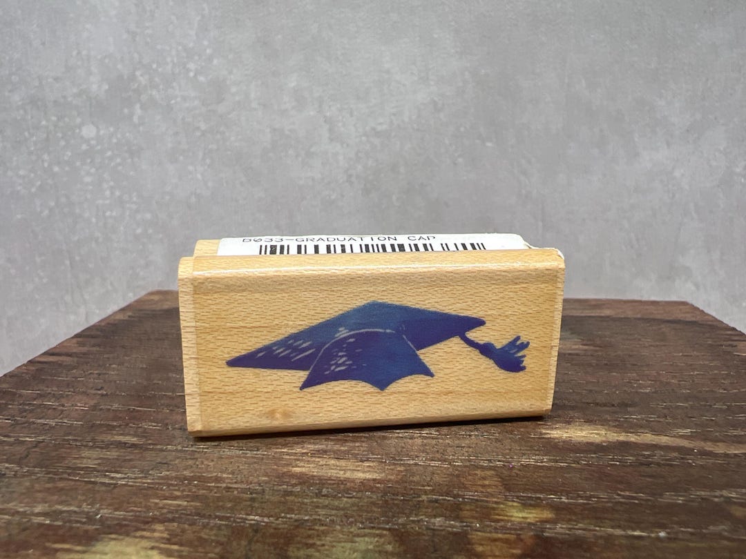 Graduation Cap Rubber Stamp Used View All Photos Stampendous - Etsy