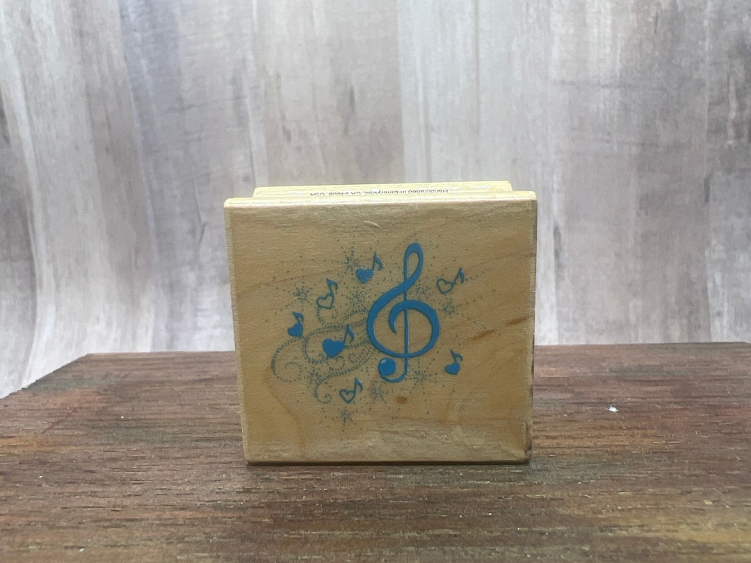 Musical Note Stream Rubber Stamp Used View All Photos B717 Hero Arts - Etsy