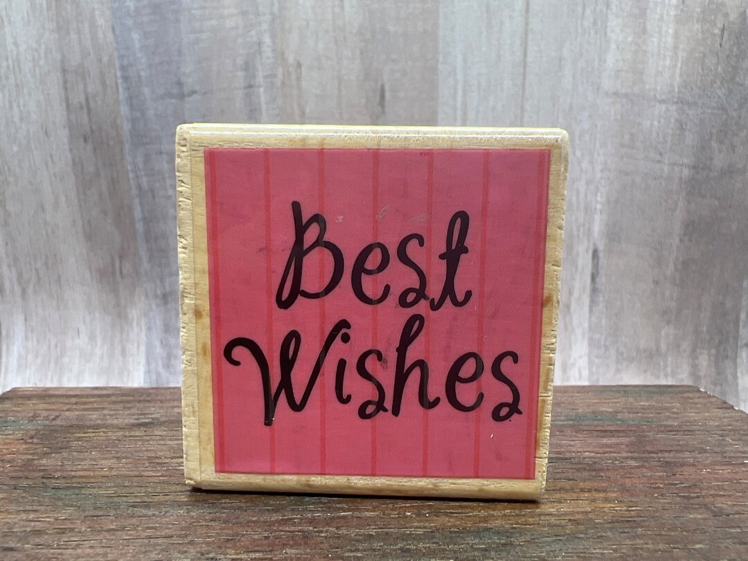 Best Wishes Cursive Used Rubber Stamp View All Photos - Etsy