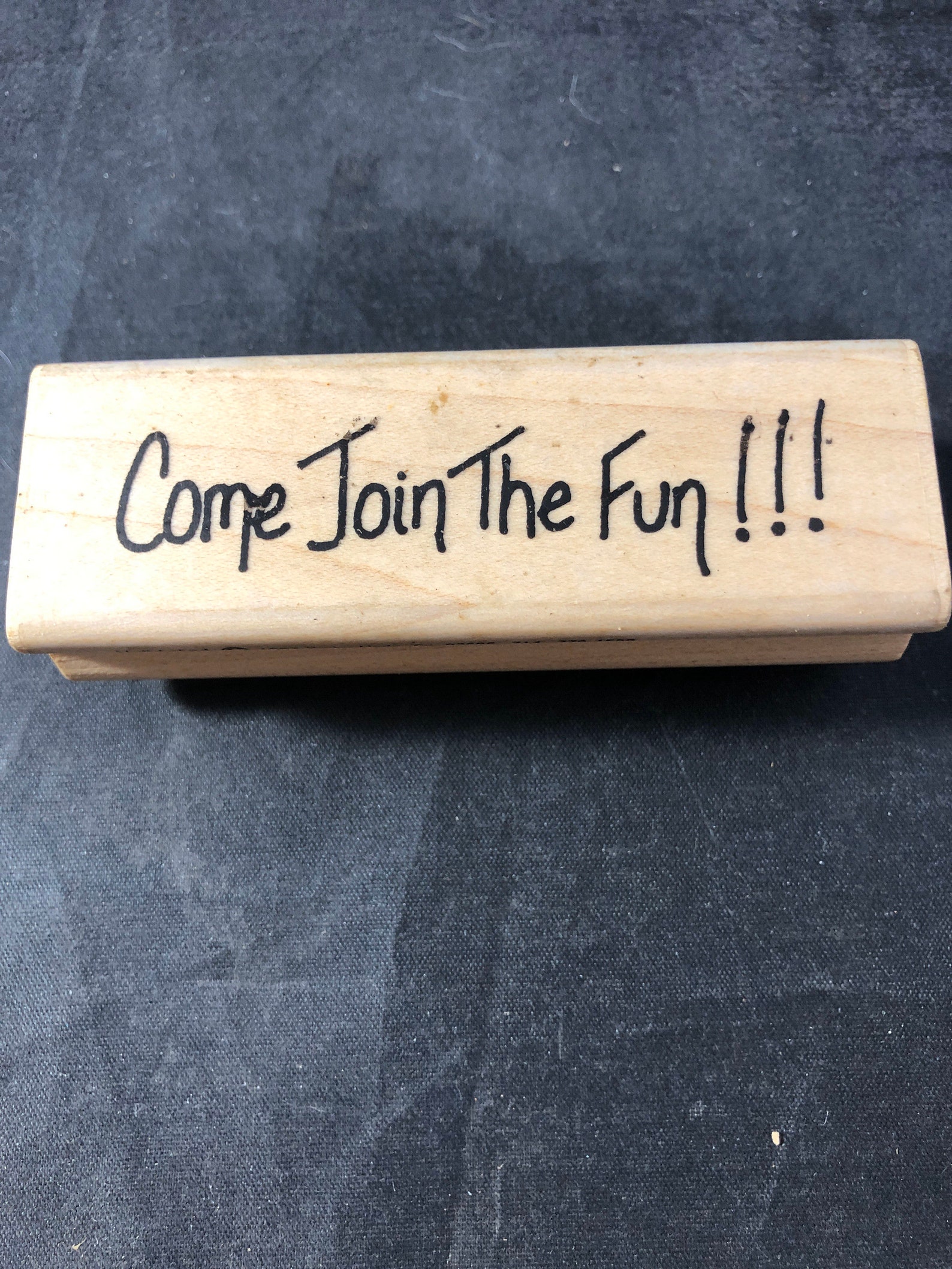 Come join the fun Invitation Rubber Stamp Used View All Photos | Etsy