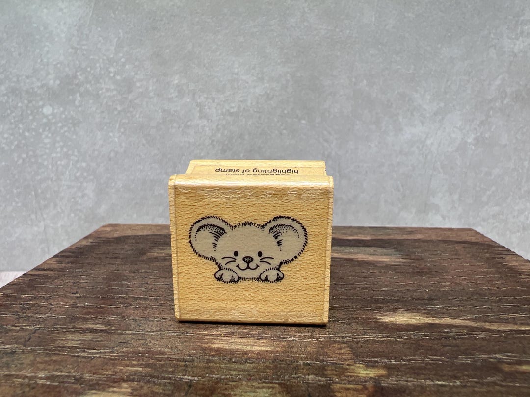 Peering Mouse Rubber Stamp Used View All Photos Hero Arts - Etsy