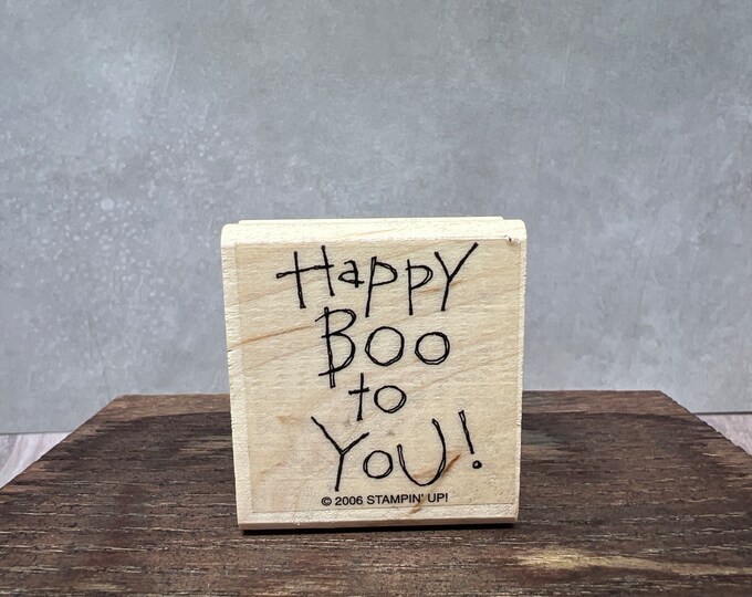 Happy Boo to You Halloween Rubber Stamp Used View All Photos - Etsy