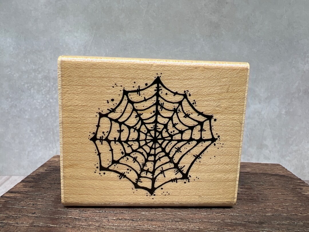 Spider Web Rubber Stamp Used View All Photos Halloween - Etsy
