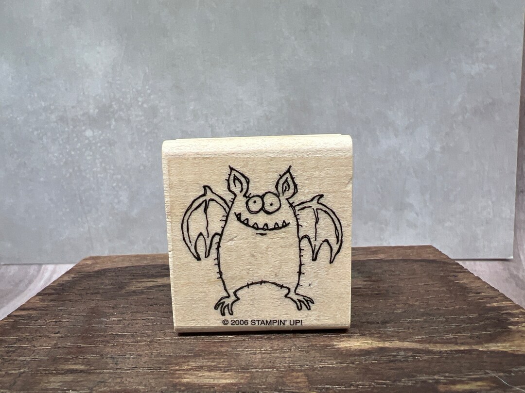 Bat Halloween Rubber Stamp Used View All Photos - Etsy
