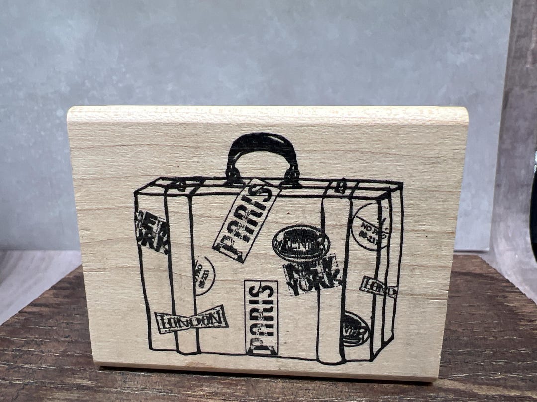 Suitcase Rubber Stamp Used View All Photos Dawn Houser - Etsy