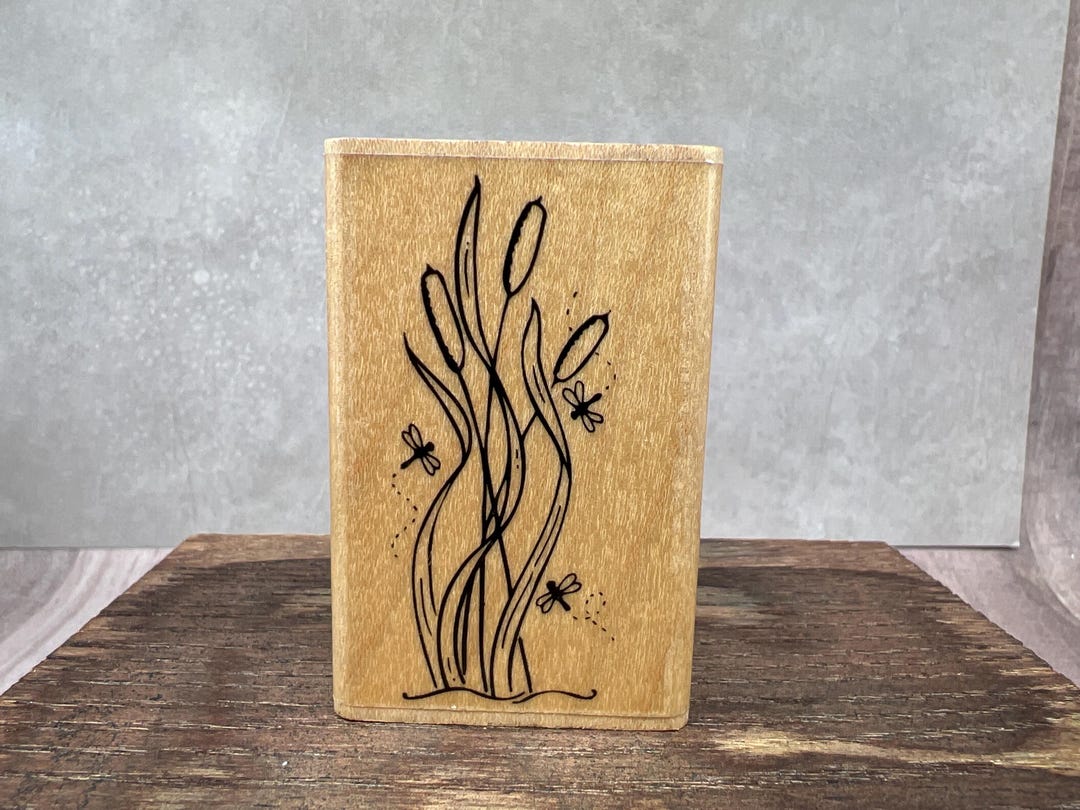Cattails and Dragonflies Rubber Stamp Used View All Photos ...