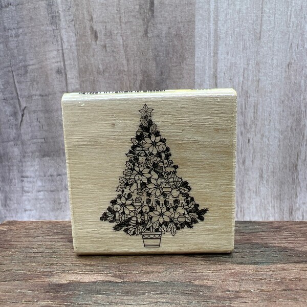 Tree Rubber Stamp - Etsy