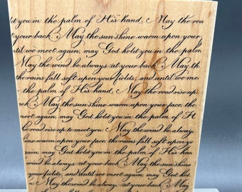 Script Rubber Stamp | Etsy