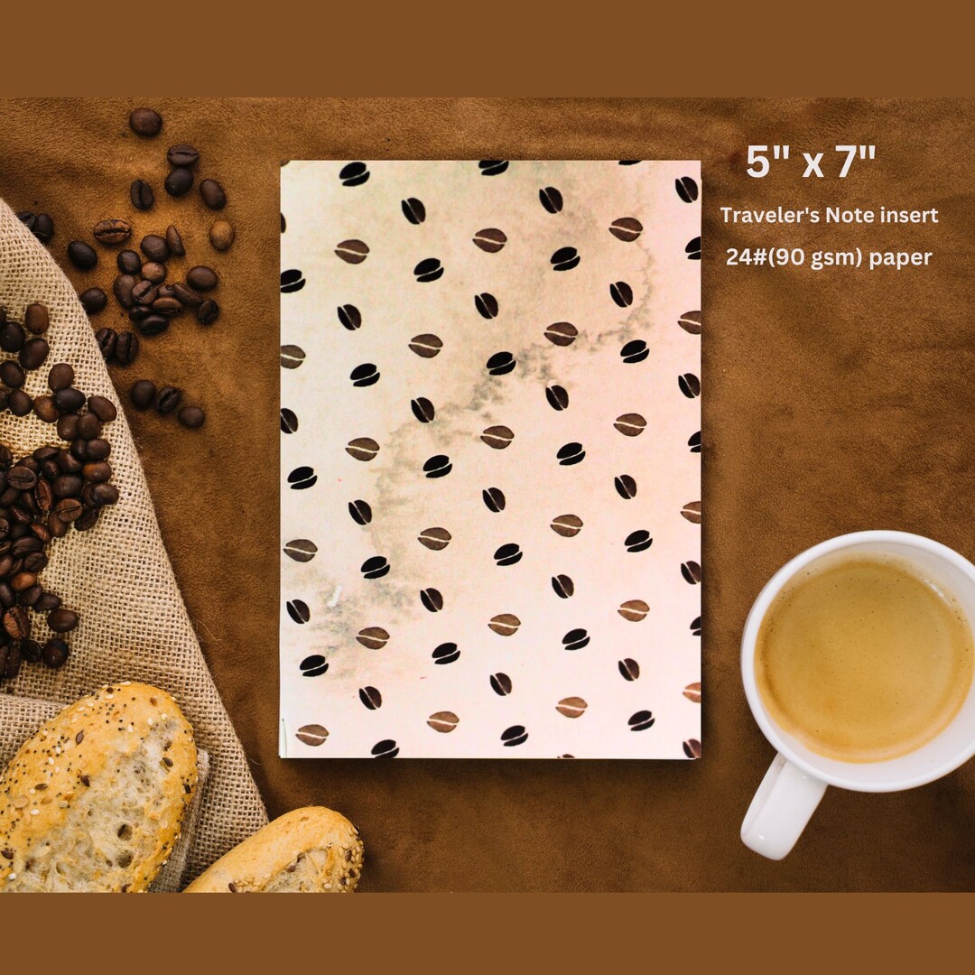 Travelers Notebook Insert, Coffee Beans Journal, 5" by 7", Midori ...