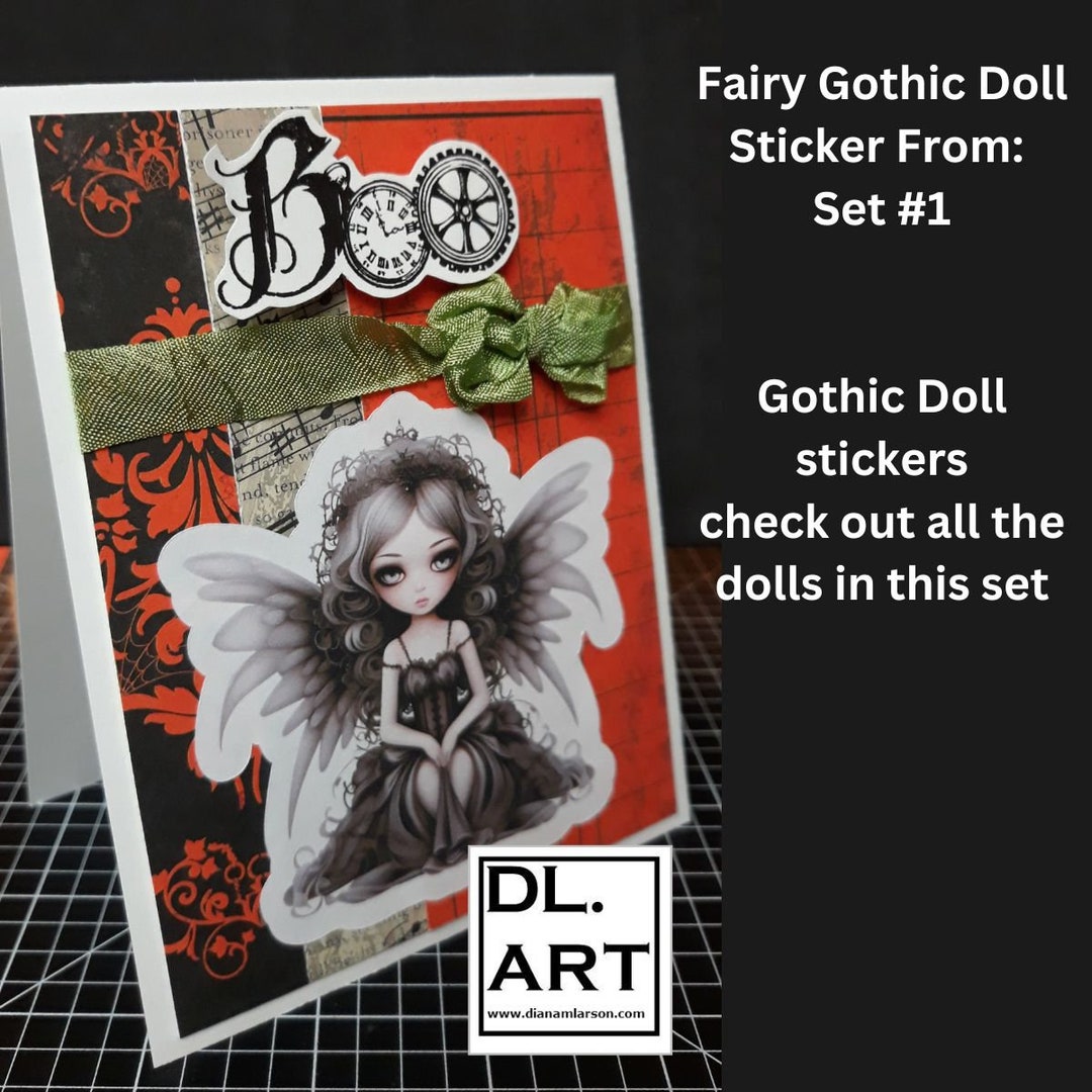 Gothic Doll Stickers Set 1 Framed Gothic Doll Framed Doll - Etsy