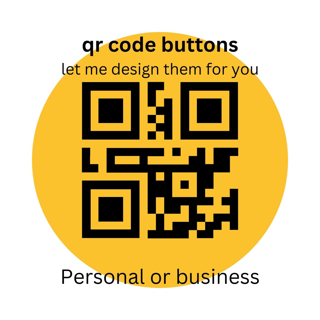 Personalized Qr Code Buttons Virtual Business Card Business - Etsy