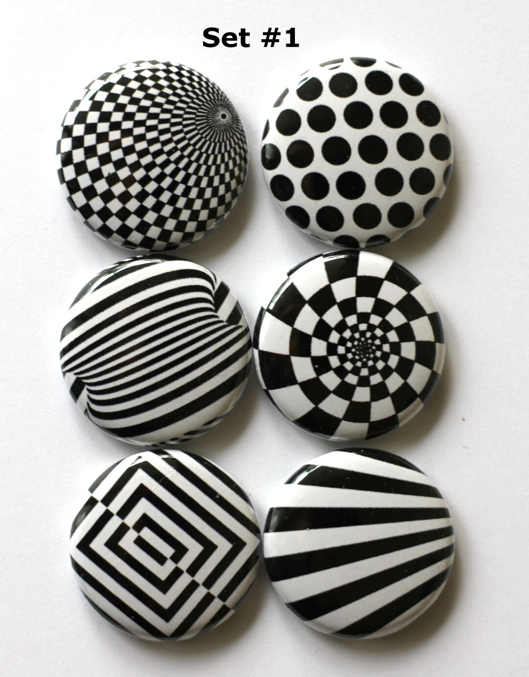 Optical Illusion Flair Buttons, Card Making, Scrapbooking, Pins, Badges ...