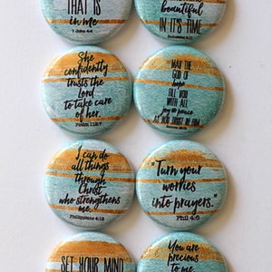 Flair Button, SCRIPTURE, Buttons Badges Pins, 8 Flair Buttons per Set ...