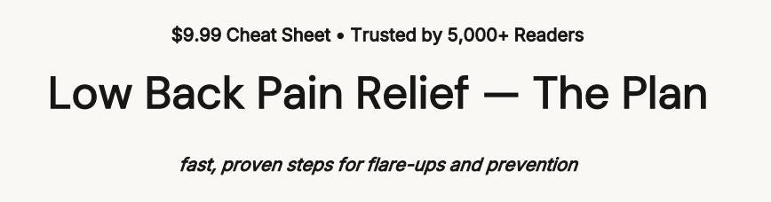 Low Back Pain Relief | 1-page Plan | Fast and Natural Pain Relief PDF ...