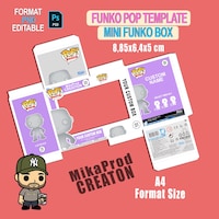 Funko Pop Template Box in PSD (photoshop) - Template Box Editable ...