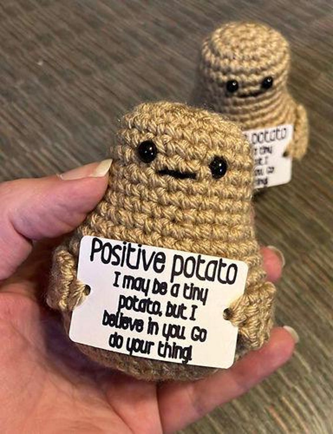 Crochet Positive Potato Pattern PDF | Cute Amigurumi Encouragement Toy ...