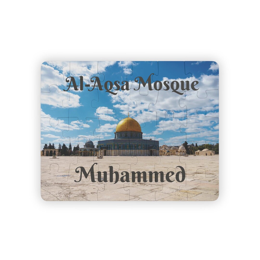 Personalized Al-aqsa Mosque Kids Puzzle, Islamic Gift, Jerusalem Dome ...