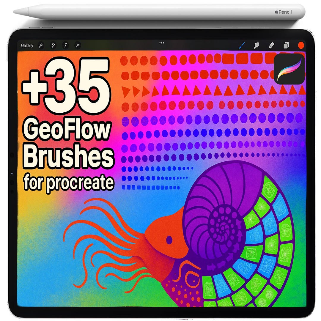 Procreate Dot Pattern Brushes, Procreate Geometric Stamps, Pattern ...