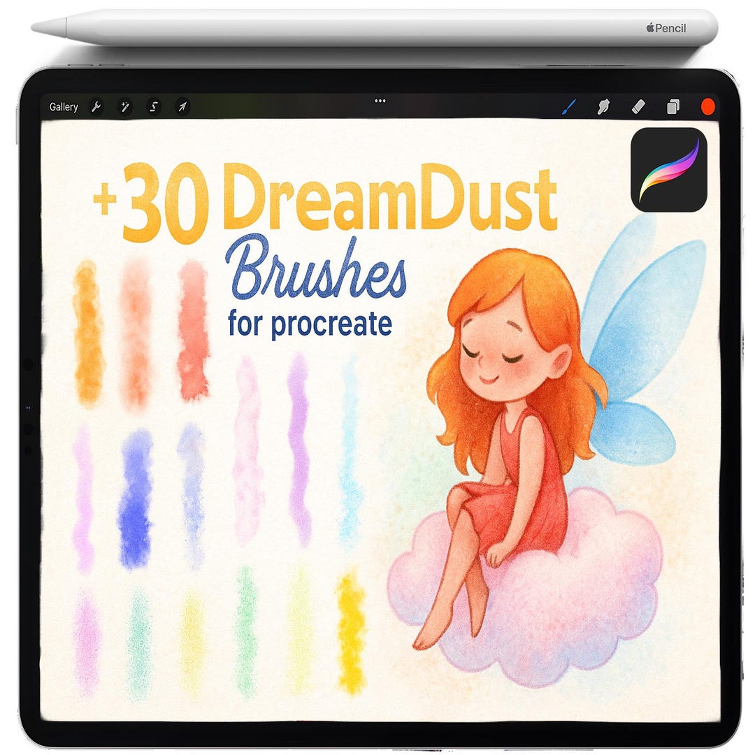 Procreate Watercolor Brush Set, Watercolor Washes, Procreate Pastel ...