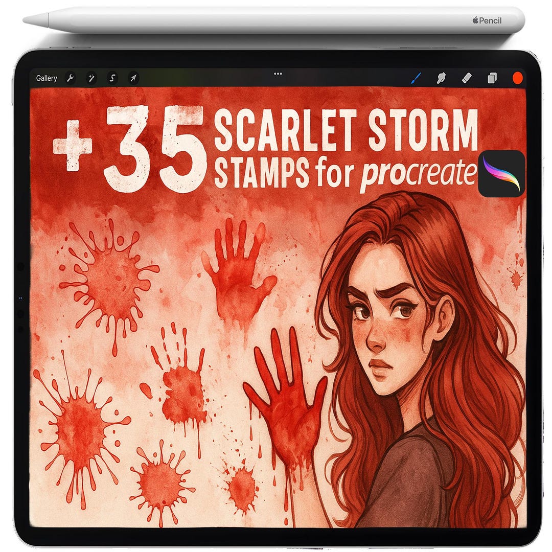 Procreate Blood Splatter Stamp Brushes: Drips, Drops, Smears & Sprays ...