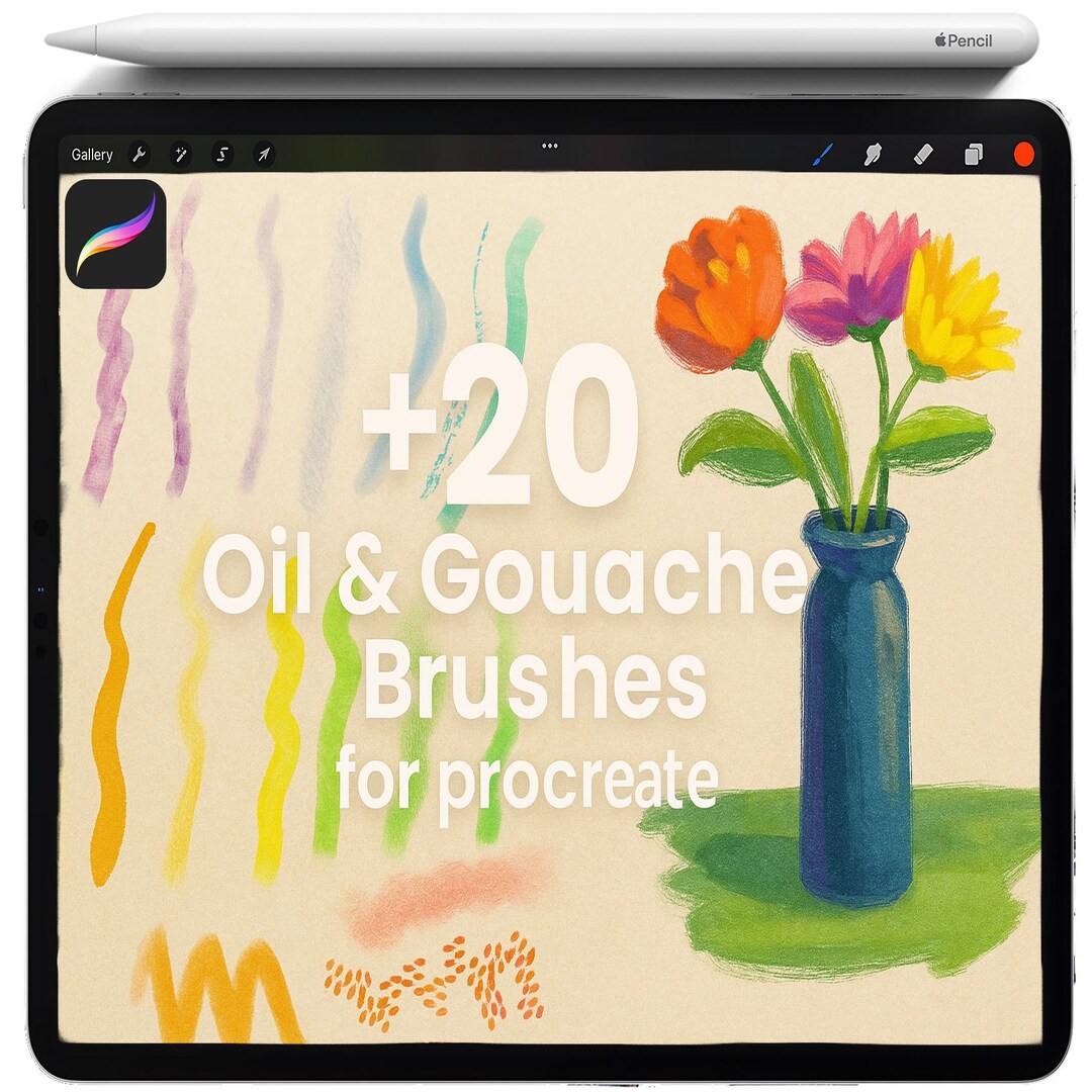 Grain, Fabric & Pastel Texture Brushes for Procreate: Chalky Dry Brush ...