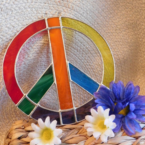 Peace Sign Stained Glass - Etsy