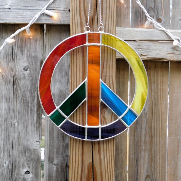 Peace Sign Stained Glass - Etsy
