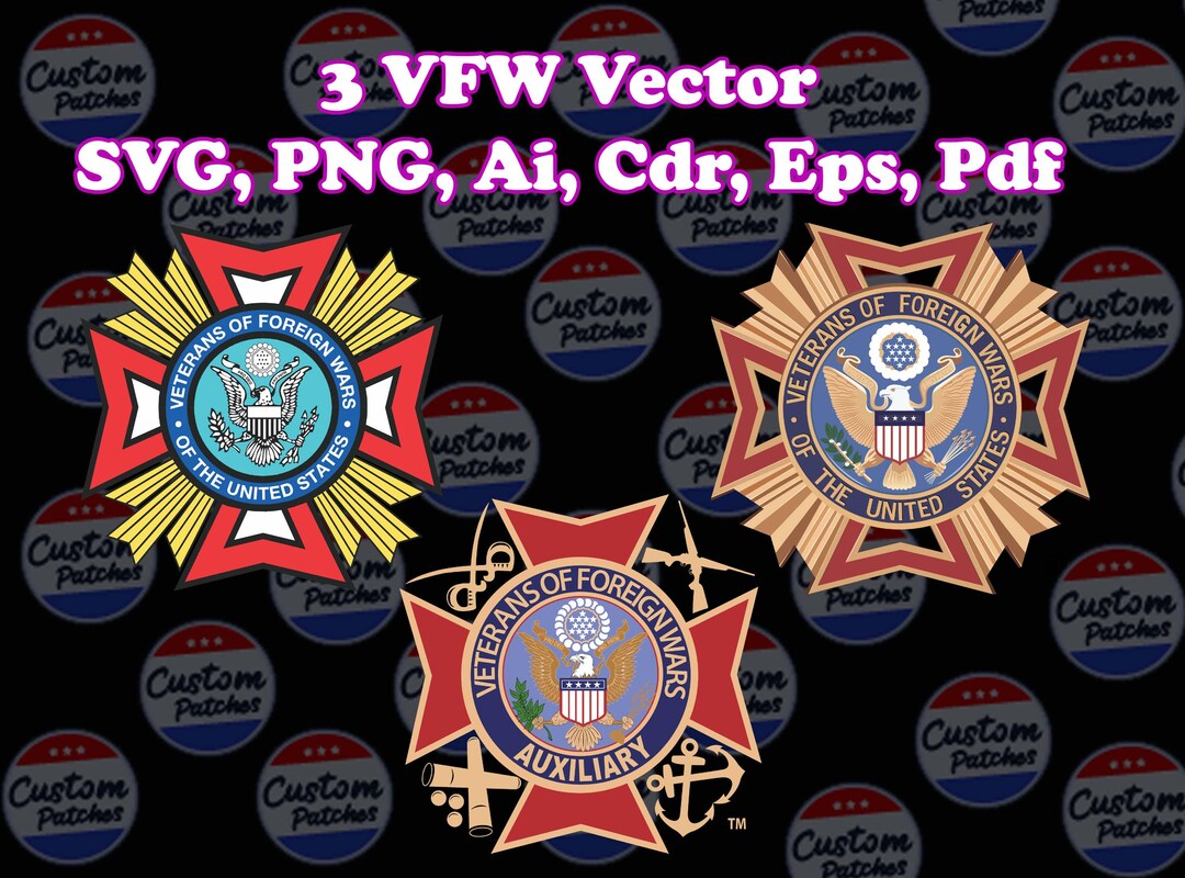 3 Veterans of Foreign Wars SVG Files | VFW Military Pride Auxiliary ...