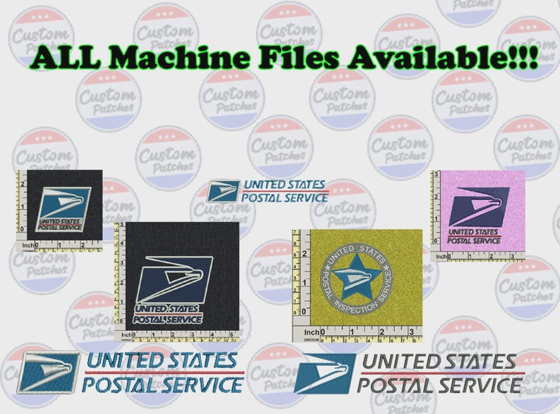 USPS Uniform Patch Embroidery File – Digital Stitch Design for Machine ...