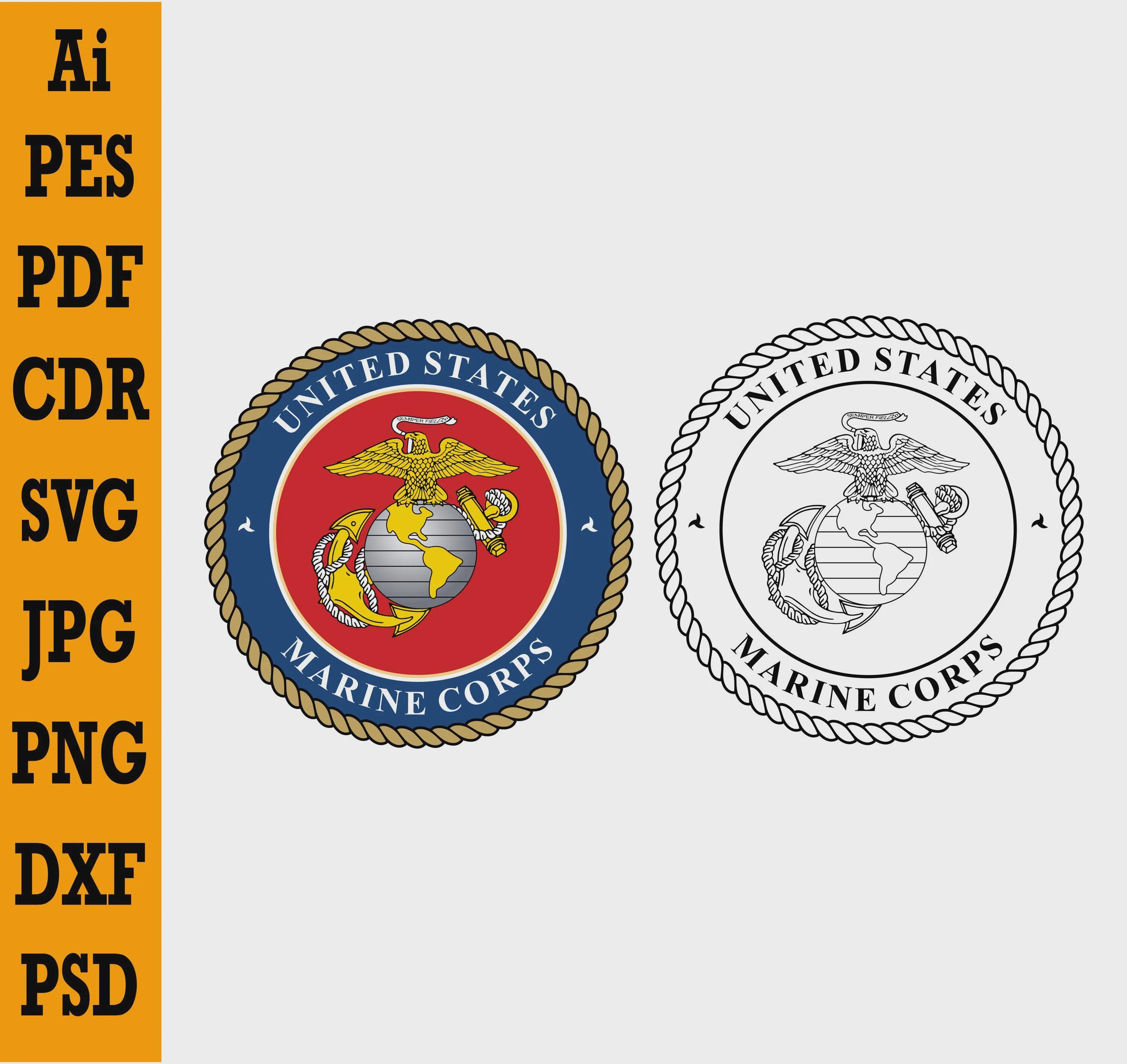 US Marine Corps - Vet Logo Svg - Army - Navy - Military Rope – SVG, Png ...