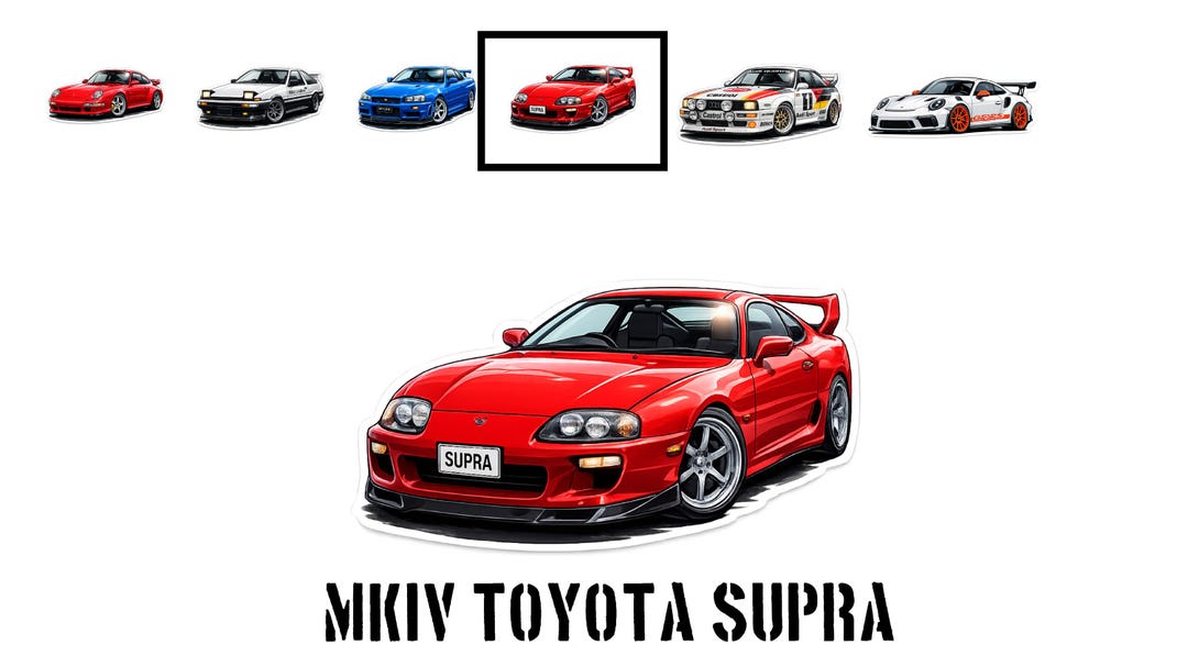 Die Cut Stickers of Import Cars, Custom Weatherproof Vinyl Decals - Etsy