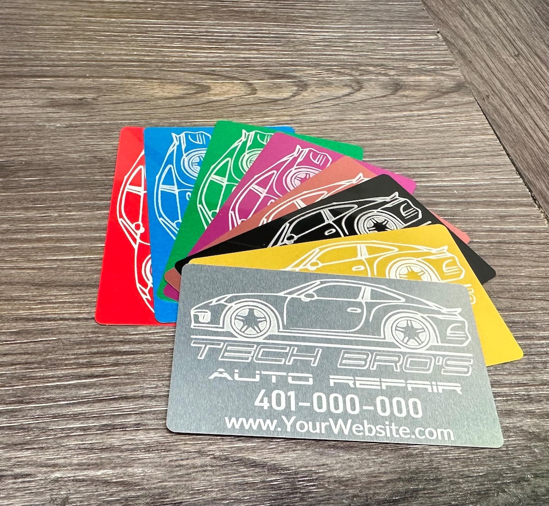 Personalized Laser Engraved Anodized Aluminum Business Cards - Etsy