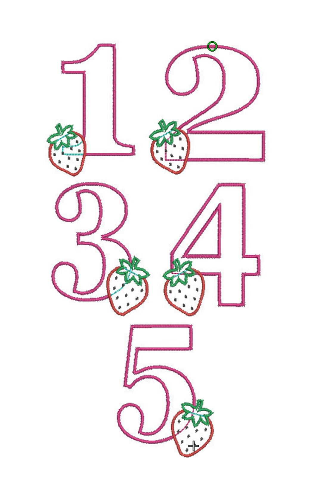 INSTANT DOWNLOAD Machine Applique Design Numbers 1-5 With - Etsy