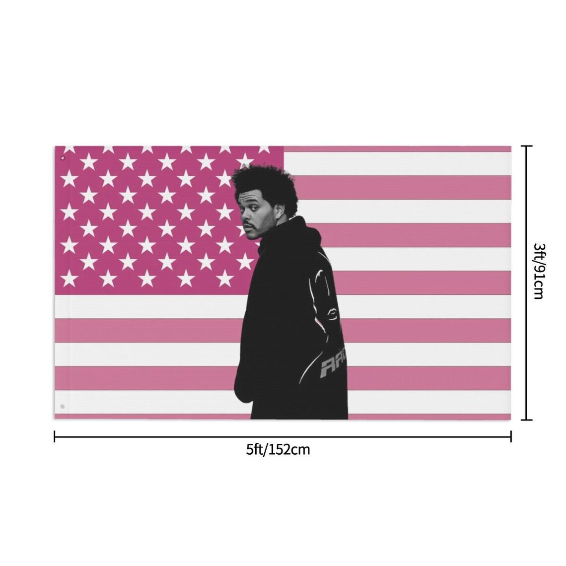 The Weeknd Pink American Flag Poster | R&B Singer Wall Art | After ...