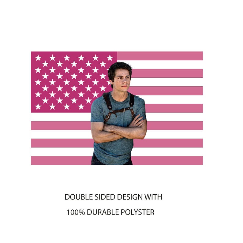 Thomas Maze Runner Pink American Flag Print | Dylan O’brien Inspired ...