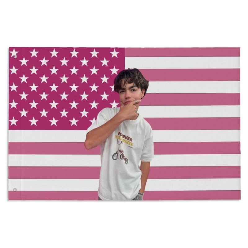 Pink Flag With Malachi Barton on It - Etsy