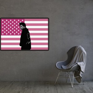 The Weeknd Pink American Flag Poster | R&B Singer Wall Art | After ...