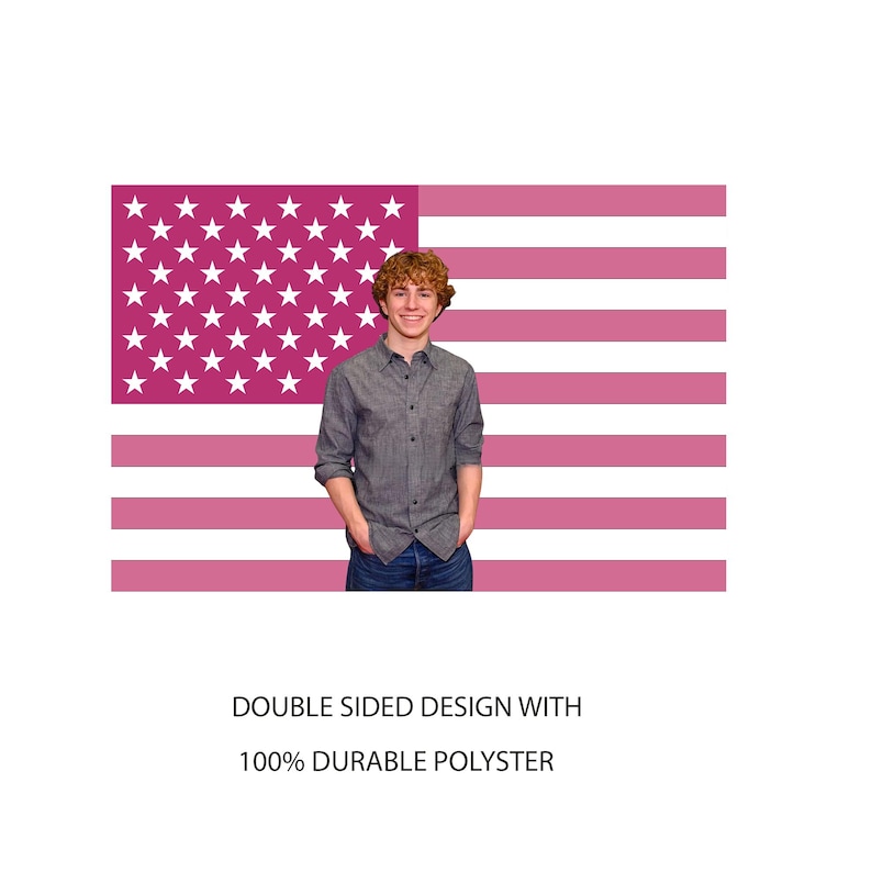 Walker Scobell Pink American Flag Tapestry – Percy Jackson Wall Art ...
